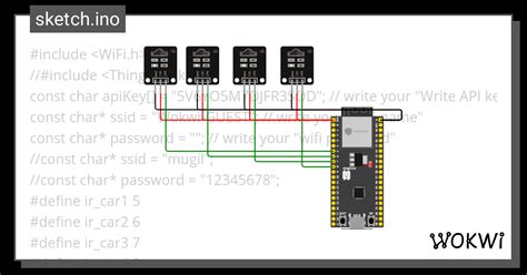 Parking Using Ir Receiver Wokwi ESP32 STM32 Arduino Simulator