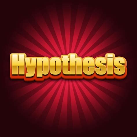 Premium Photo Hypothesis Text Effect Gold  Attractive Background Card Photo