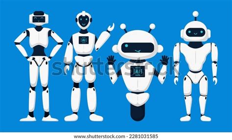 Set Cute Robots Chatbots Ai Bots Stock Vector Royalty Free 2281031585 Shutterstock