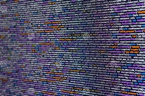 high resolution image of javascript code color coded and blurred