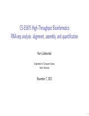 RNA Seq Analysis Alignment Assembly Quantification Course Hero