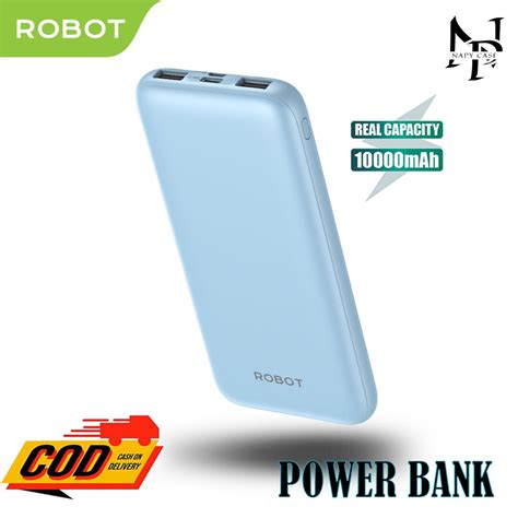 Jual Robot Power Bank Rt12 Powerbank 10000mah Dual Output Usb A Dual Input Port Type C And Micro