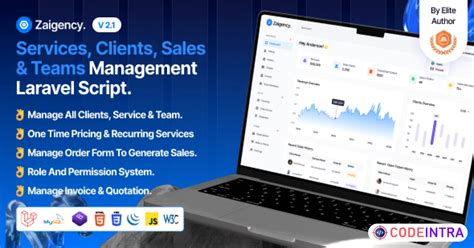 Zaigency Services Clients Sales Teams Management Laravel Script