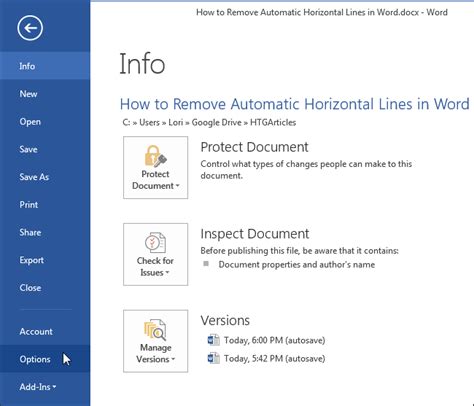 How To Remove Automatic Horizontal Lines In Word