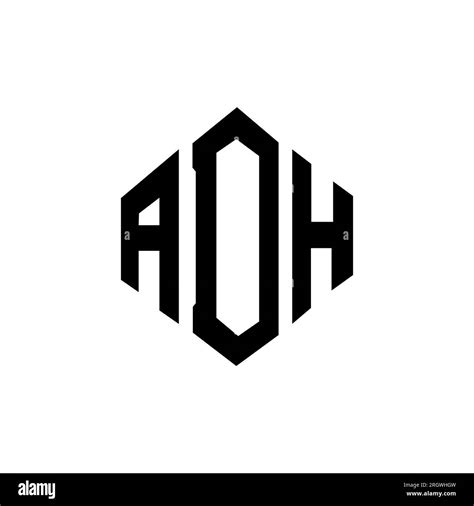 Adh Letter Logo Design With Polygon Shape Adh Polygon And Cube Shape