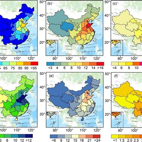 Spatial Distribution Of Average Pm2 5 A So2− 4 B No− 3 C Nh