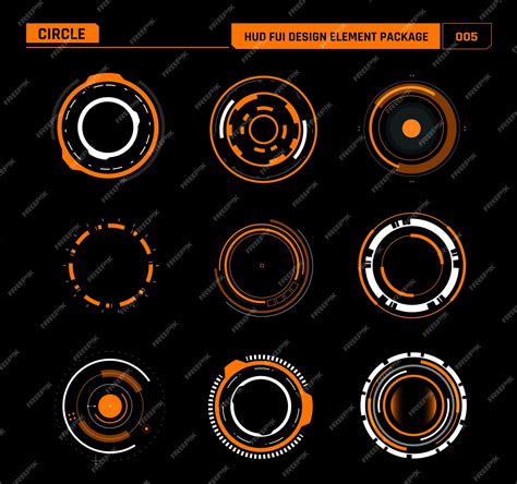 Premium Vector Hud Fui Design Element Circle 005
