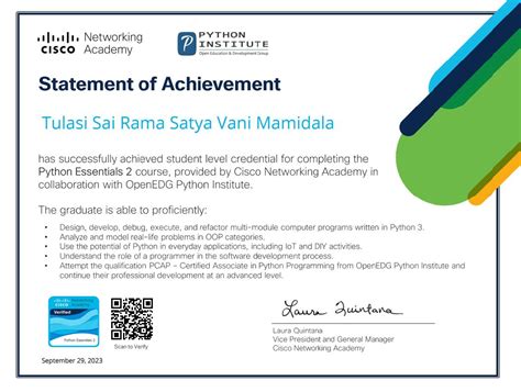 Satya Mamidala On Linkedin Python Cisconetwrokingacademy