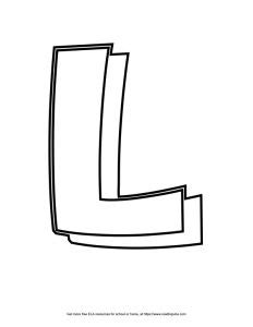 Block Outline Capital Bubble Letter L Image ReadingVine