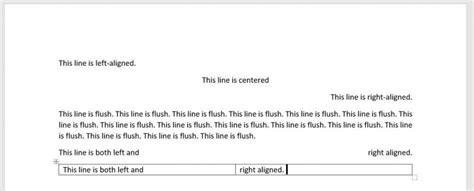 How To Apply Both Left And Right Alignment By Using A Table In Microsoft Word TechRepublic