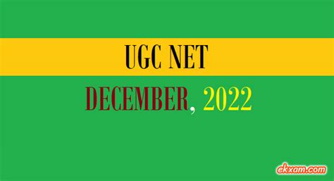 Official UGC NET December Notification PDF Ekxam