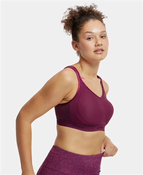 Buy Wirefree Non Padded Microfiber Elastane Full Coverage Sports Bra