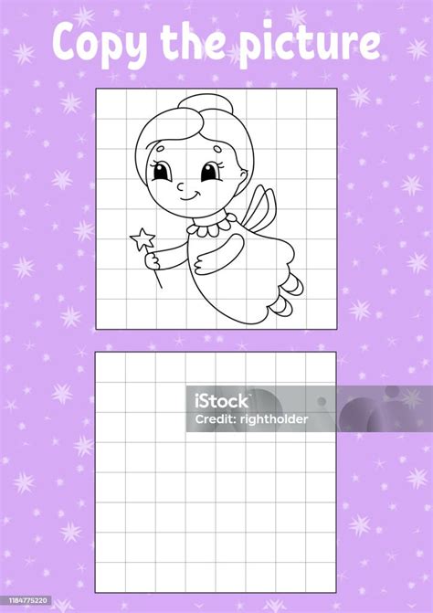 그림을 복사합니다 아이들을위한 책 페이지를 색칠 교육 개발 워크 시트 어린이를위한 게임 필기 연습 재미있는 캐릭터 귀여운 만화