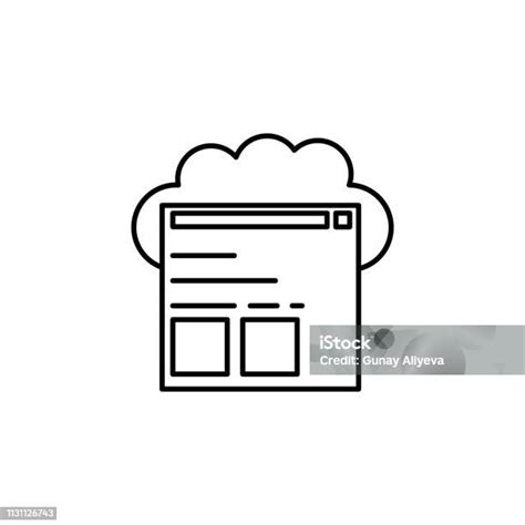 Internet Di Ikon Cloud Elemen Ikon Kecerdasan Untuk Konsep Seluler Dan
