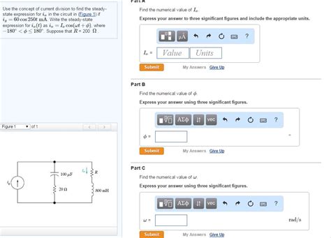 Solved Find The Numerical Value Of I O Express Your Answer Chegg Com