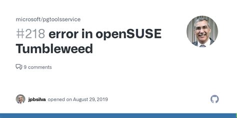 Error In Opensuse Tumbleweed · Issue 218 · Microsoftpgtoolsservice