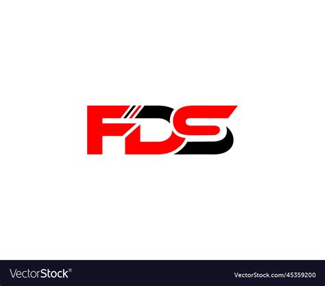 Modern Fds Letter Logo Design Royalty Free Vector Image