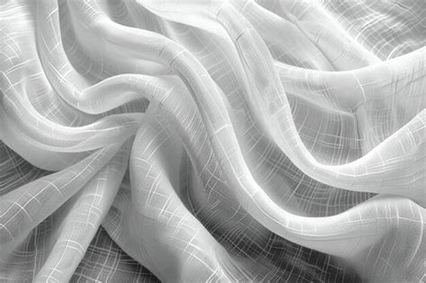 White Linen Weave Texture Background Premium Ai Generated Image