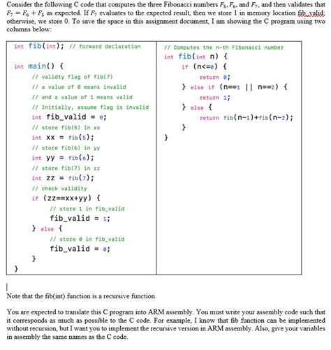 Solved Consider The Following C Code That Computes The Three Chegg