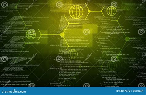 Green Binary Code On Black Stock Photo Image Of Computer 64667976