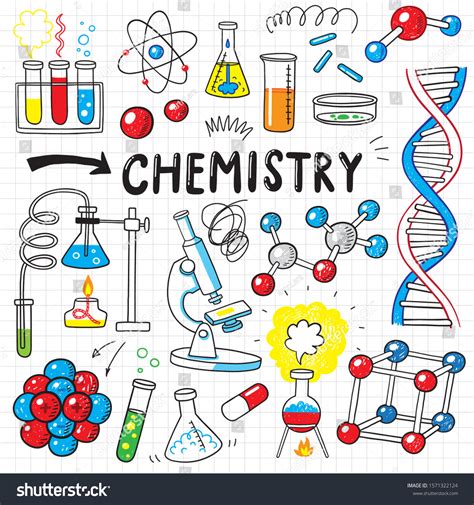 Doodle Chemistry Science Hand Drawn Icon Stock Vector Royalty Free Shutterstock