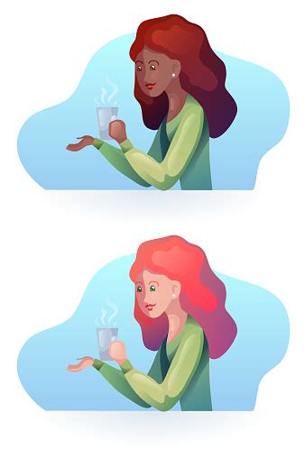 현대 스타일에 컵 아프리카 소녀와 멕시코 양 진이 소녀의 벡터 일러스트 레이 션의 집합입니다 벡터 양식에 일치 시키는 그림 개체 그룹에 대한 스톡 벡터 아트 및 기타 이미지