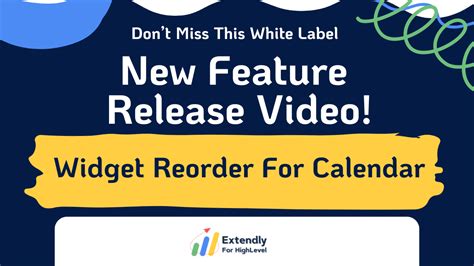 Widget Reorder For Calendar From Highlevel