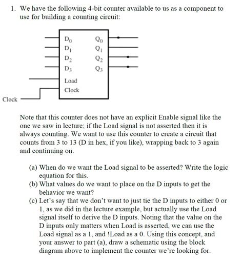 Solved We Have The Following Bit Counter Available To Chegg