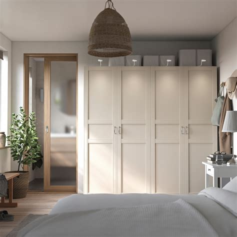 Pax Flisberget Wardrobe Combination Grey Beige Light Beige
