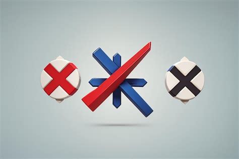Premium Photo Right And Wrong Check Mark Cross Symbol Design