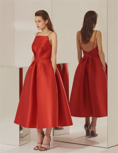 Red Midi Party Dress For Daytime Weddings Invitadisima