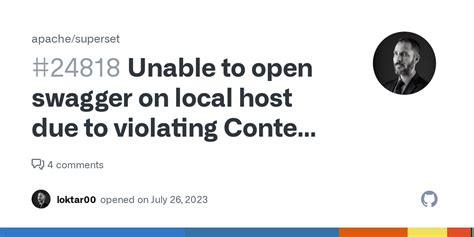 Unable To Open Swagger On Local Host Due To Violating Content Security