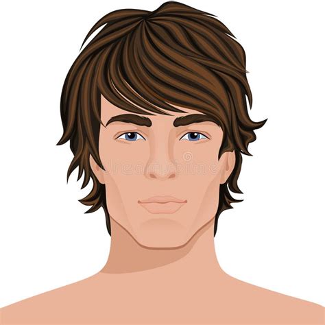 Man Face Close Up Stock Vector Illustration Of Hairstyle 39489637