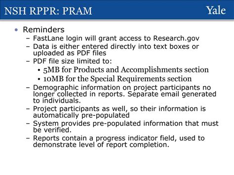 Ppt Research Performance Progress Report Rppr Powerpoint