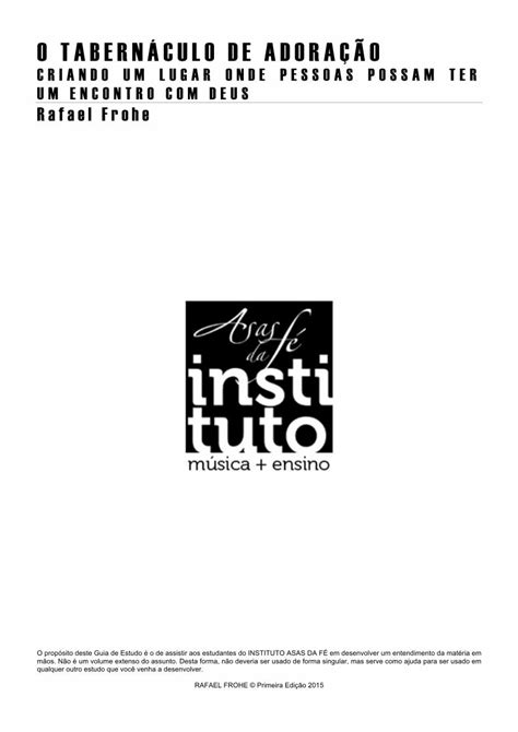 Pdf O TabernÁculo De AdoraÇÃo Br€¦ · 2 O TabernÁculo