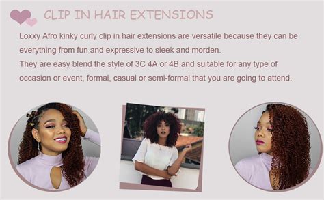 Amazon Loxxy Afro Kinkys Curly Hair Extensions Clip In 4B 4C