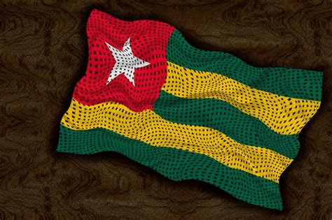 Bandera Nacional De Togo Fondo Con Bandera De Togo Foto Premium
