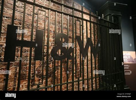 Image Of The Handw Letters On A Gate In The Titanic Museum Belfast