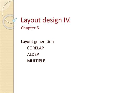 SOLUTION Layout Design Corelap Aldep Multiple Reference Notes Studypool