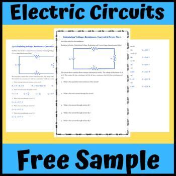 Free Sample Resistors In Series By Step By Step Science TPT