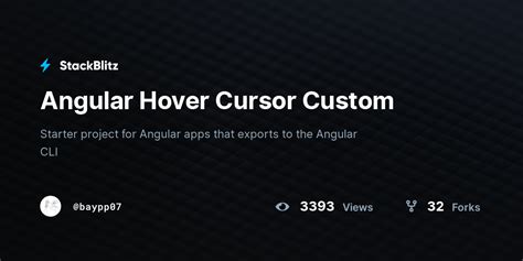 Angular Hover Cursor Custom Stackblitz