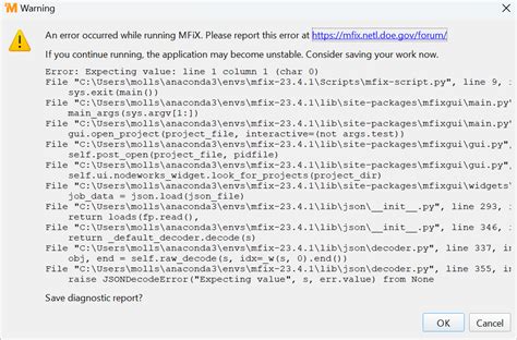Mfix Error Application May Become Unstable Mfix Netl Flow Science