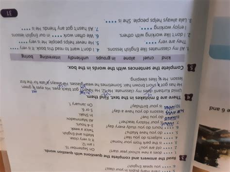 Complecte The Sentences With The Words In The Box Задание 5 Школьные Знания Com