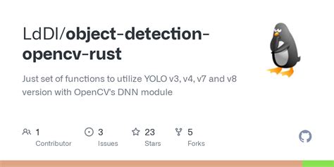 GitHub - LdDl/object-detection-opencv-rust: Just set of functions to utilize YOLO v3, v4, v7 and ...