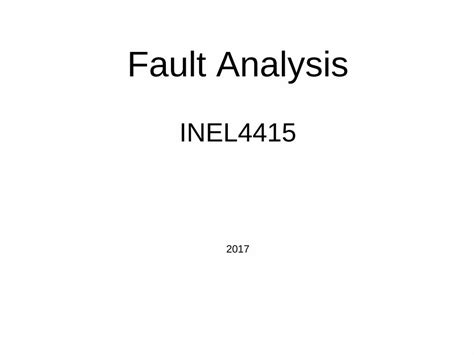 pdf fault analysis ~aramirez 4415 handouts