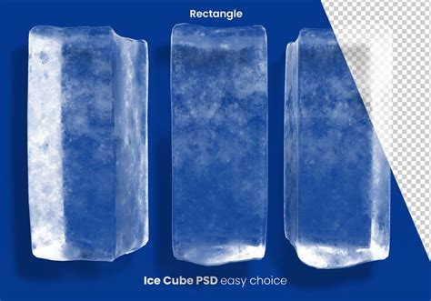 Premium Psd Rectangle Ice Cubes Ice Block Cold Drink