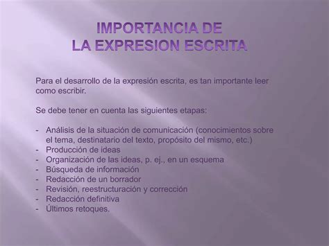 ExpresiÓn Oral Y Escrita Ppt