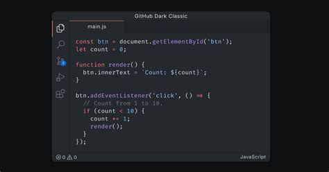 Github Dark Classic Theme By Berrij Vs Code Themes