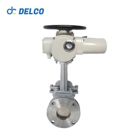 Cast Iron Multi Turn Actuator Motorized Knife Gate Valves DELCO Valve