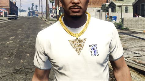 Never Give Up Gold Chain For Mp Male Spfivem Ready Gta5